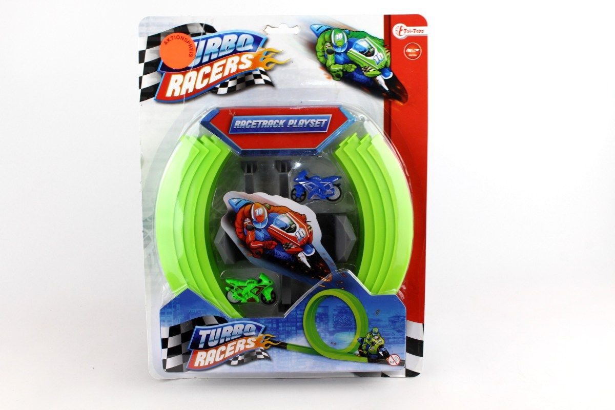 Toi Toys Turbo Racers Racetrack Playset, grün